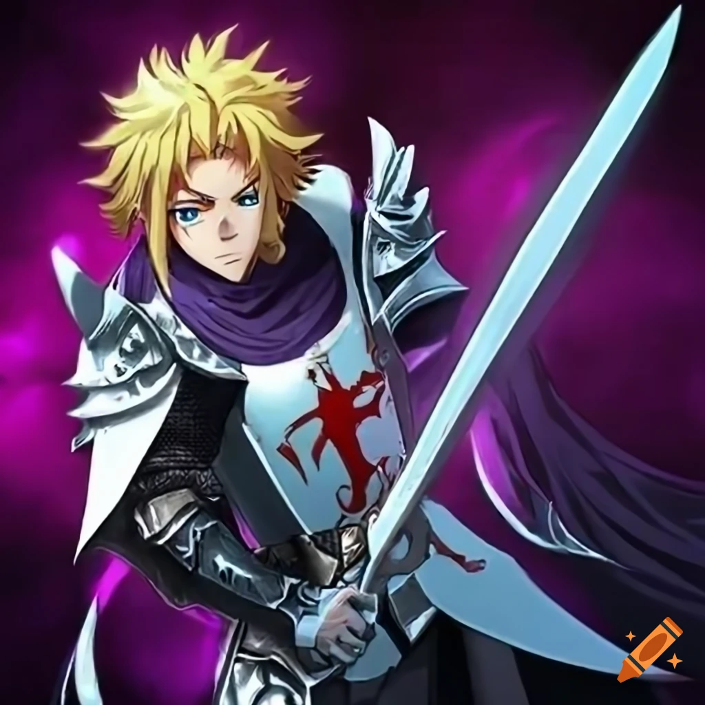 Digital artwork of a battle between characters on Craiyon