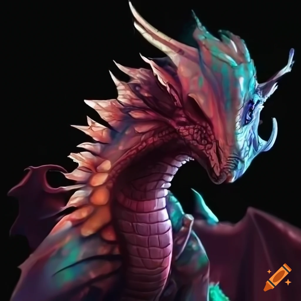 Opal dragon on Craiyon