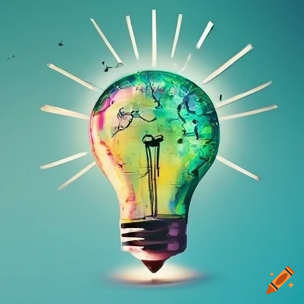 Conceptual image representing idea generation on Craiyon