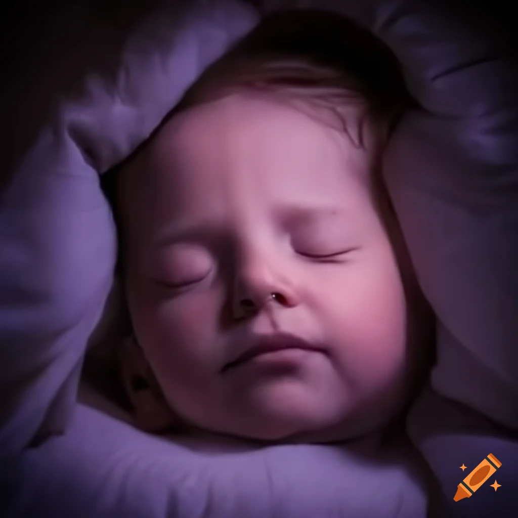 Sleeping child with open mouth on Craiyon