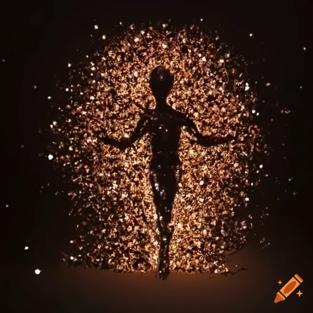 Artistic depiction of a body made of stars