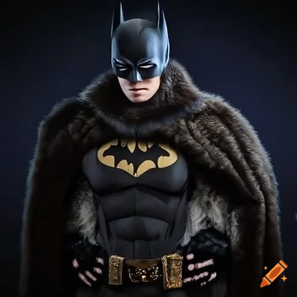 Image of batman in a stylish fur coat on Craiyon