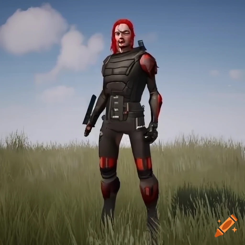 Image of a pale-skinned elf soldier in futuristic armor on Craiyon