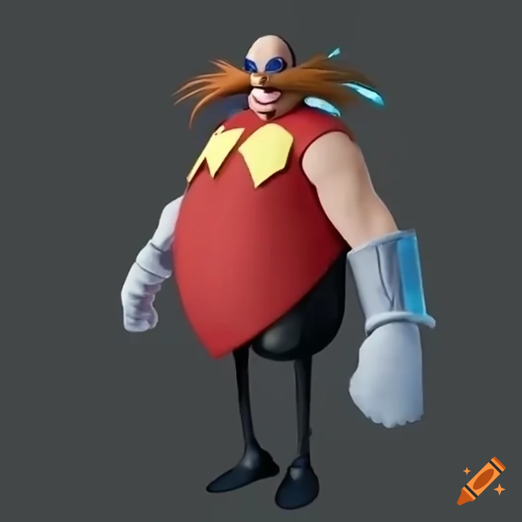 Muscular dr robotnik from sonic the hedgehog on Craiyon