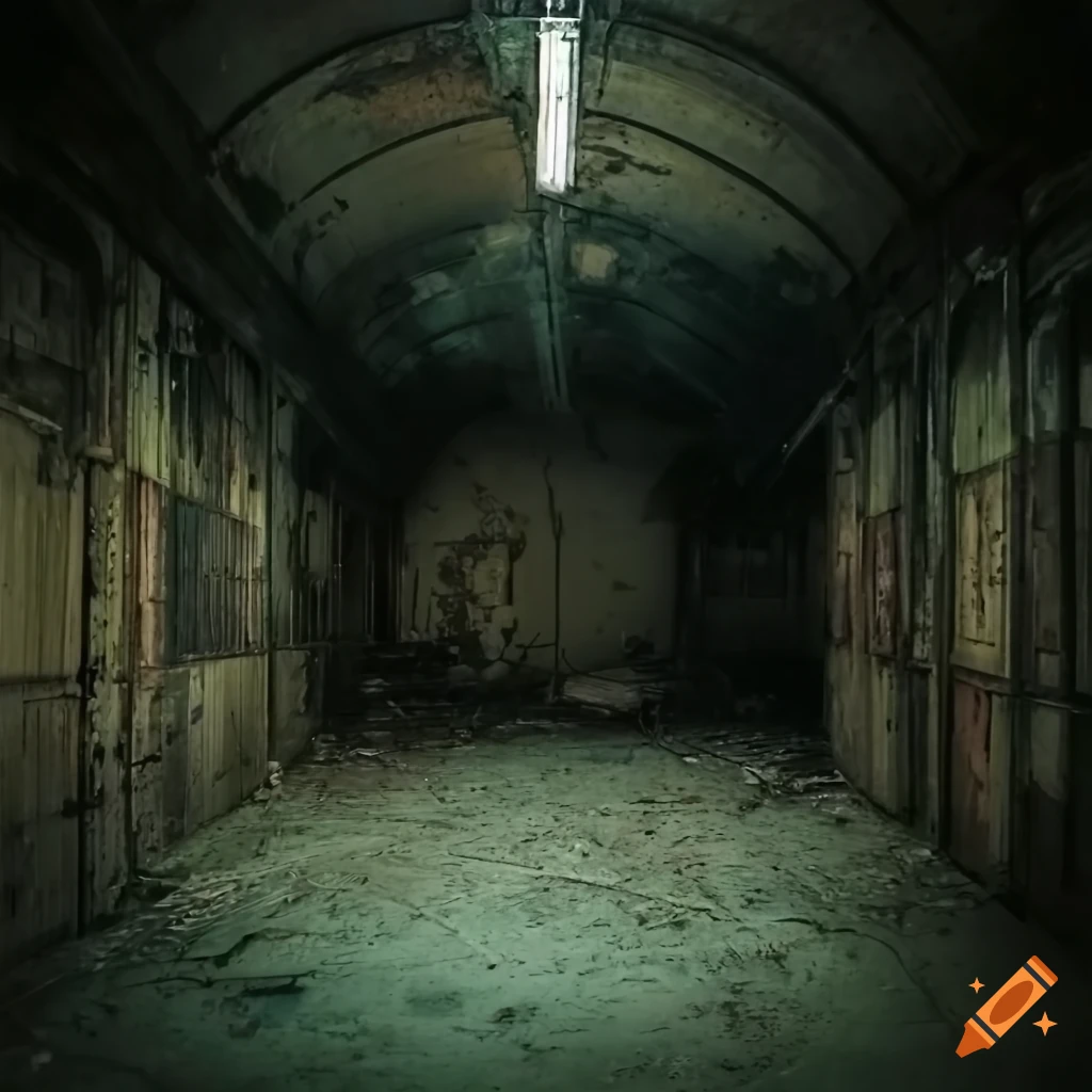 Abandoned underground train station on Craiyon