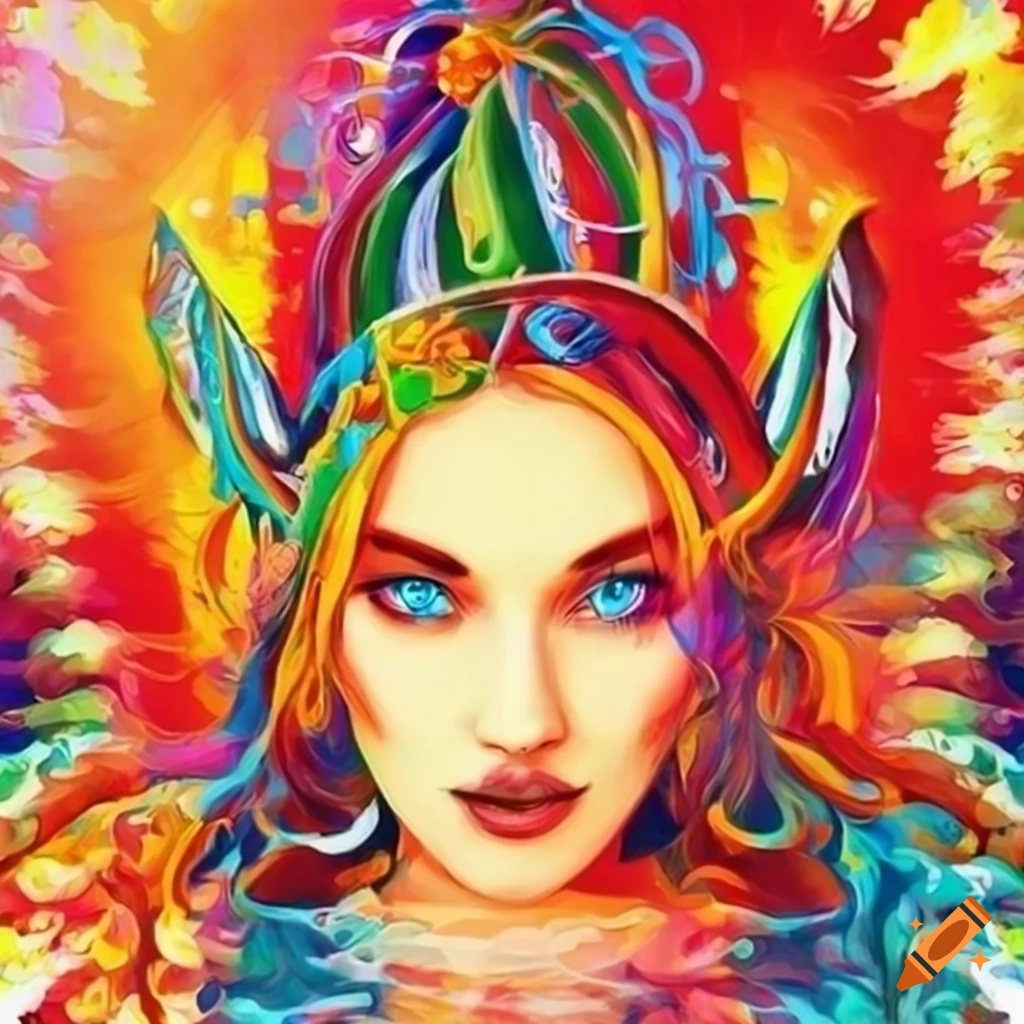 Colorful elves poster art