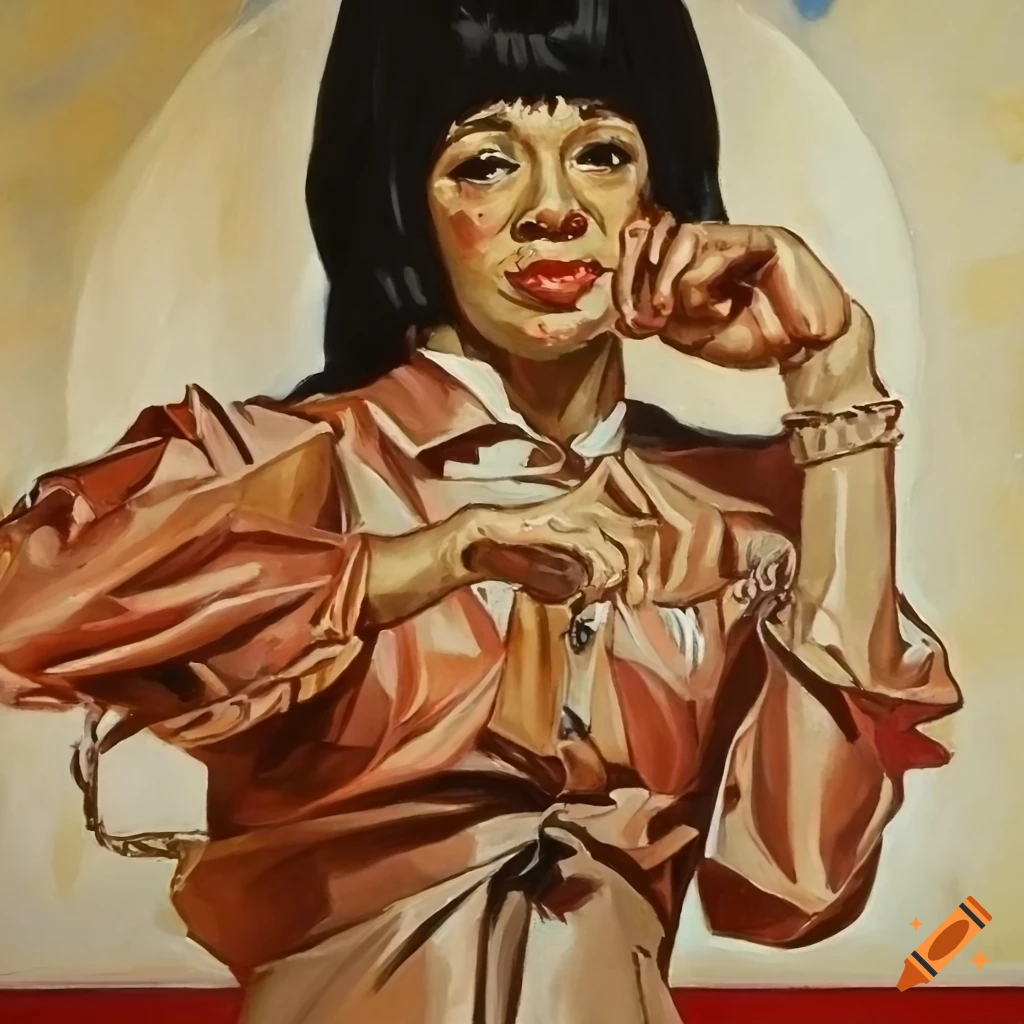 Painting of ronnie spector in jc leyendecker style
