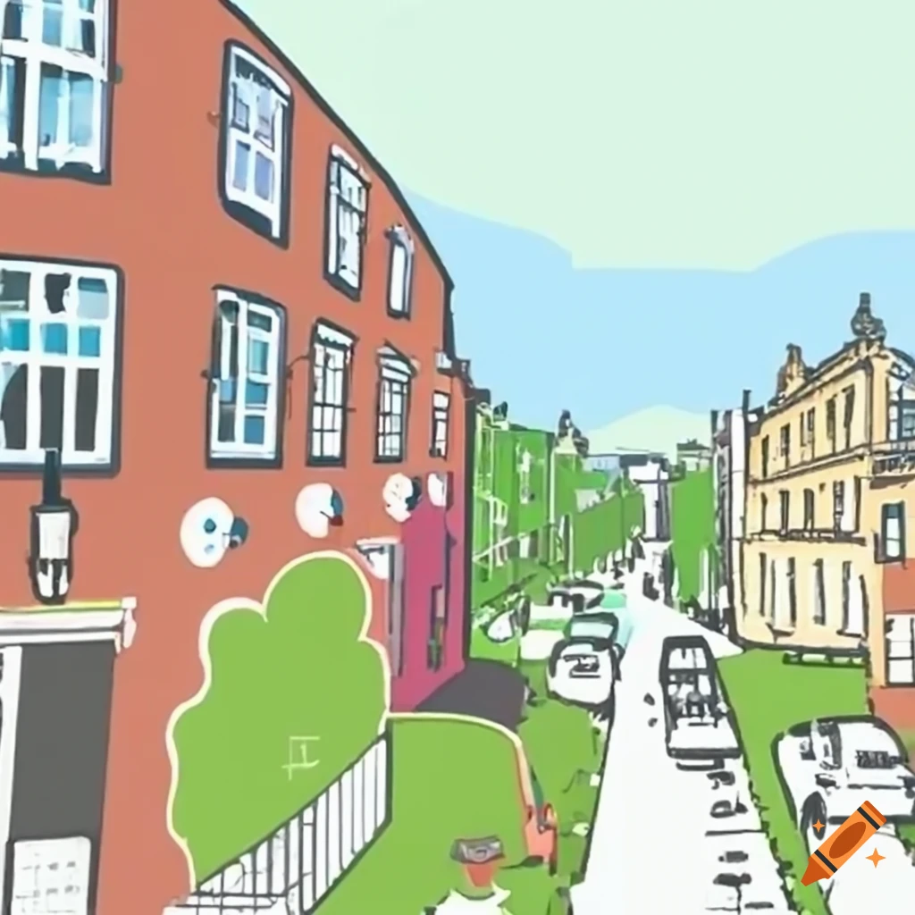 Illustration of town management concept on Craiyon