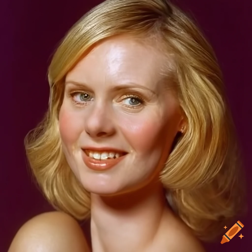 Stunning close-up portrait of a young woman with perfect features on ...