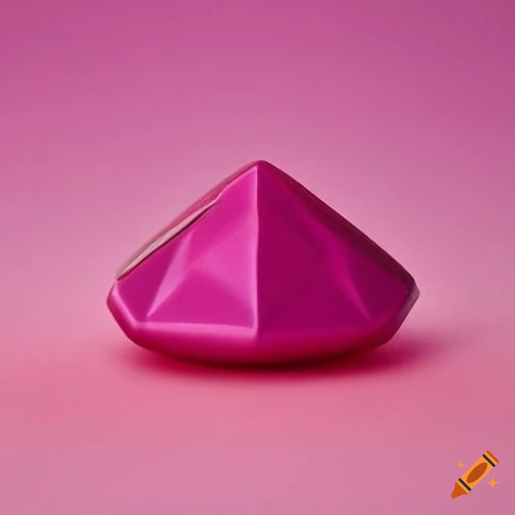 Metallic pink diamond-shaped wax seal on Craiyon