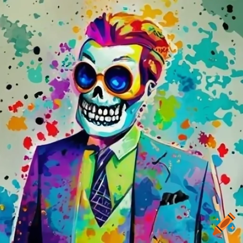 Movie poster of Manny Calavera from "Grim Fandango" on Craiyon