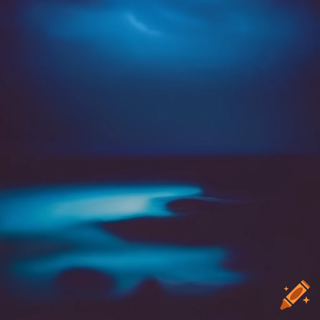 Night sky and azure sea