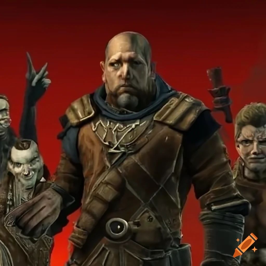 Concept art of player factions in a game