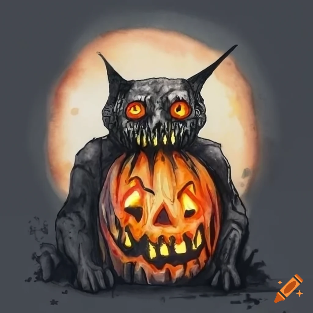 Creepy jack o' lantern creatures inspired by hp lovecraft