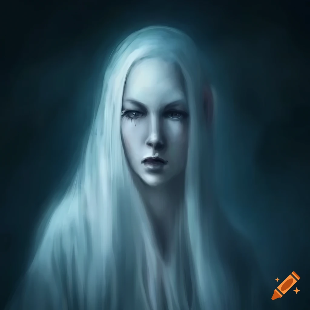 Realistic artwork of an elven spirit in fog