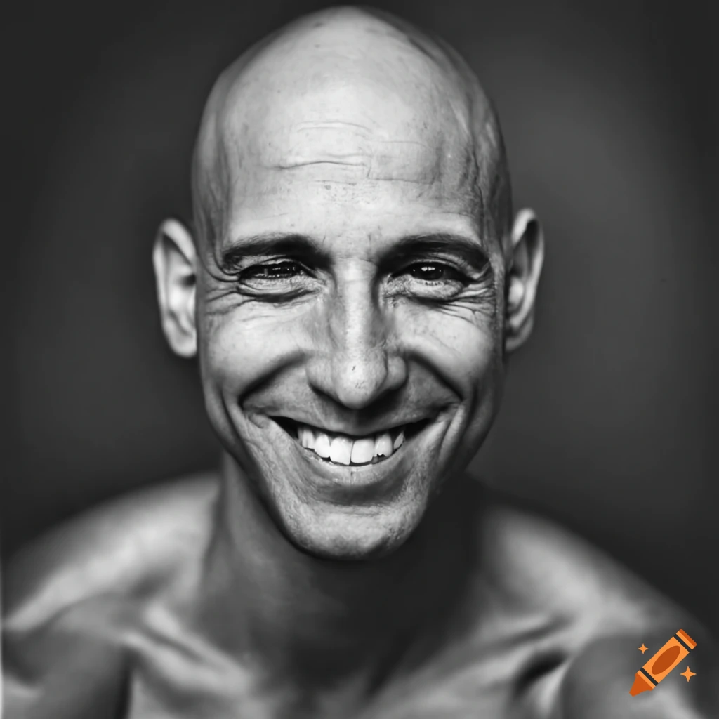 Portrait of a happy older man with great cheekbones on Craiyon