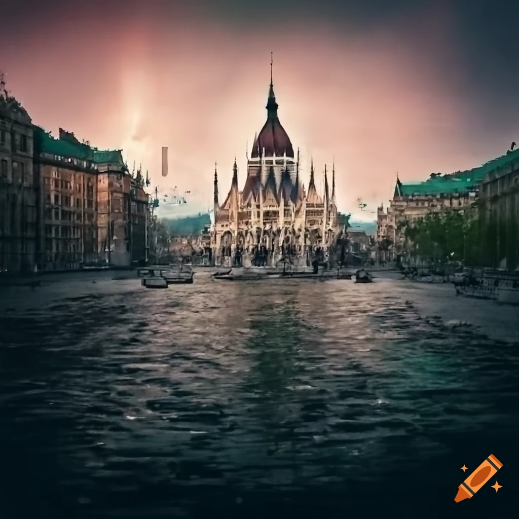 Post-apocalyptic view of budapest