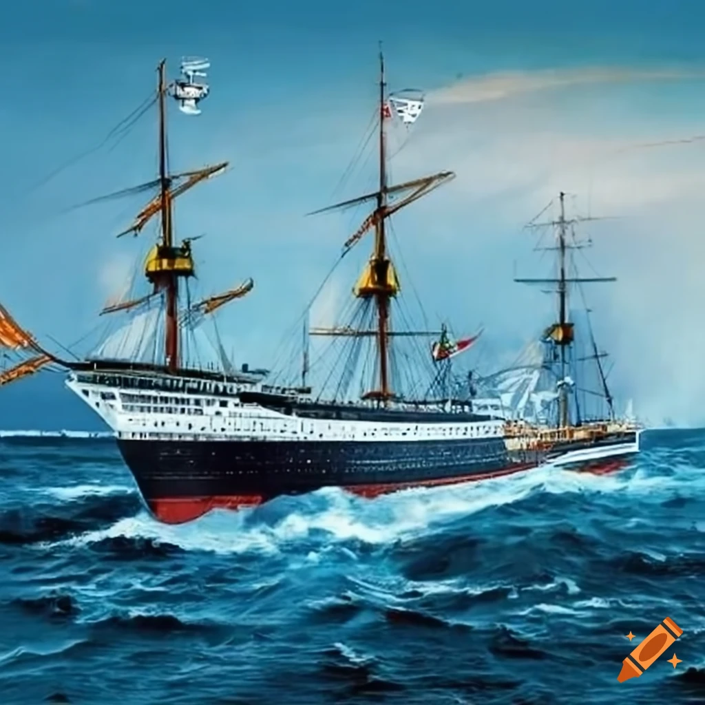 Photo of ss enterprise cargo ship on Craiyon