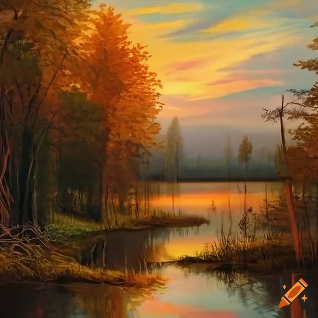 Sunset Lake Oil Painting Tutorial Paintings By Justin Oil Sea Painting