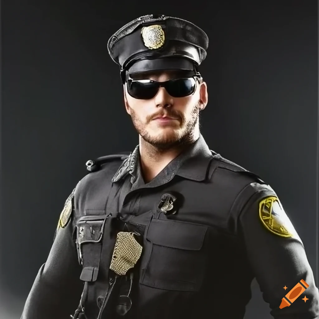 Image of a security guard on Craiyon