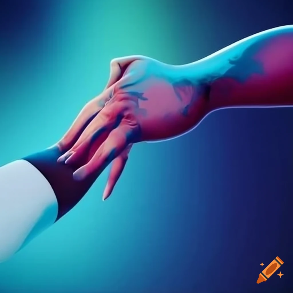 Hand reaching out on Craiyon