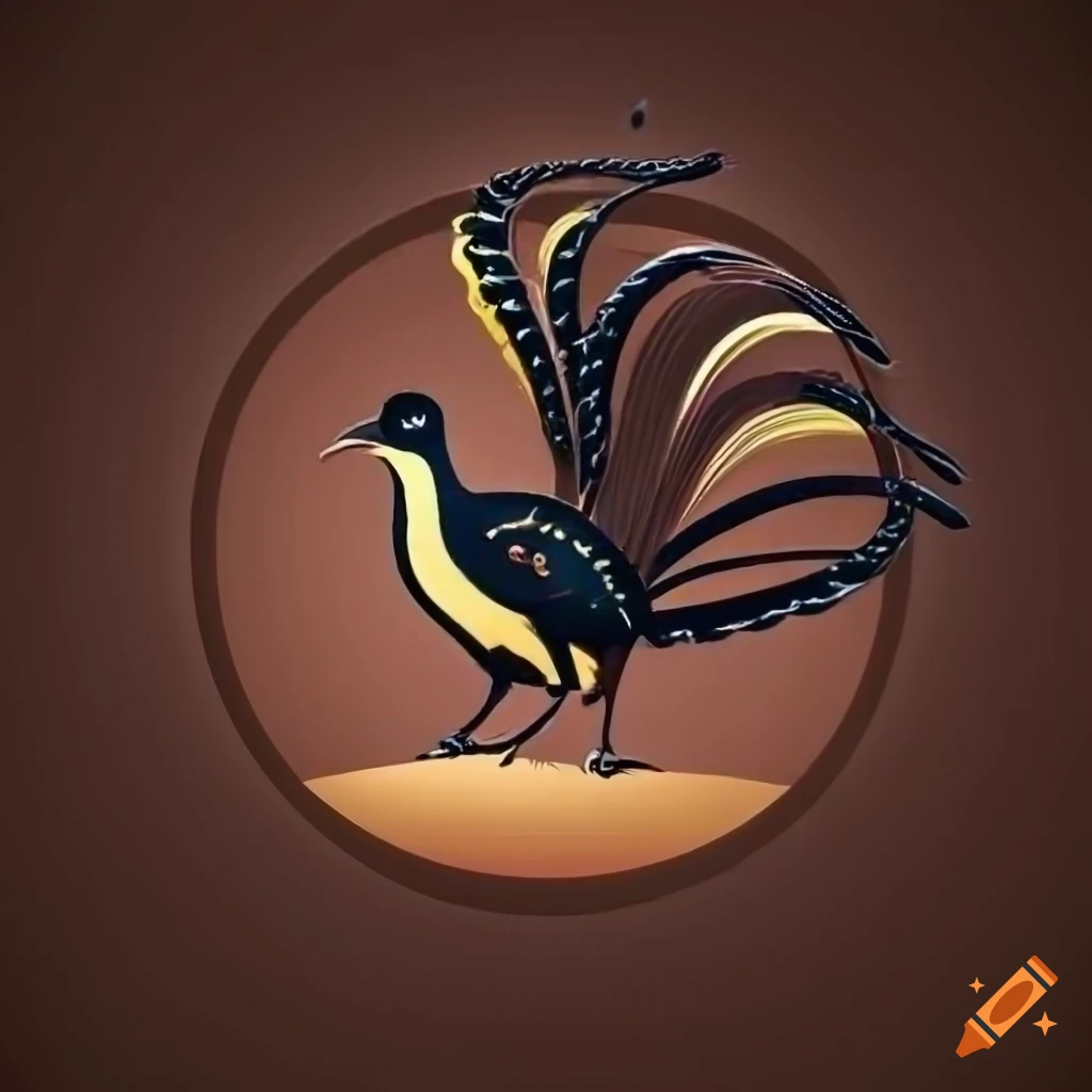 Logo of a lyrebird