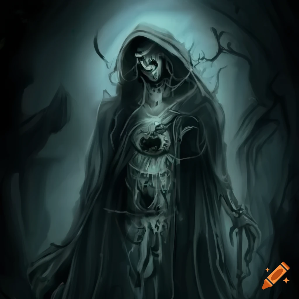 Image of a grieving lich on Craiyon