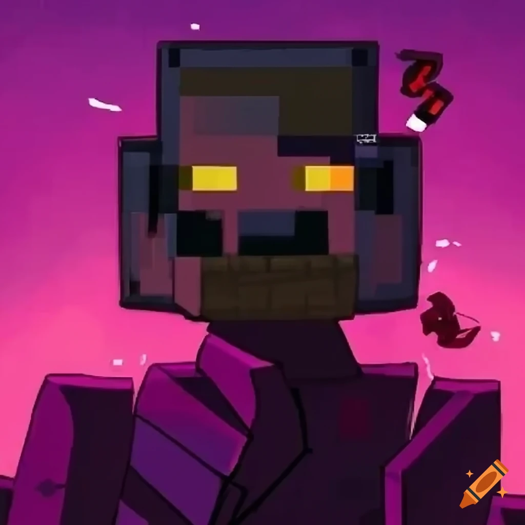 Cool minecraft player character on Craiyon