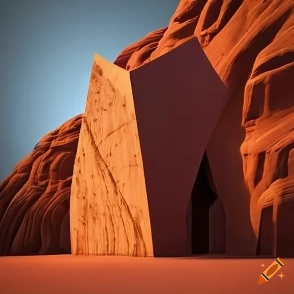 Illusory sandstone cabin architecture on Craiyon