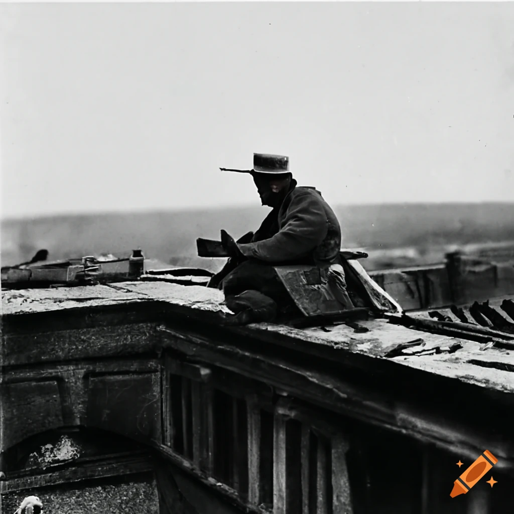 Photograph of a republican sniper during the irish civil war on Craiyon