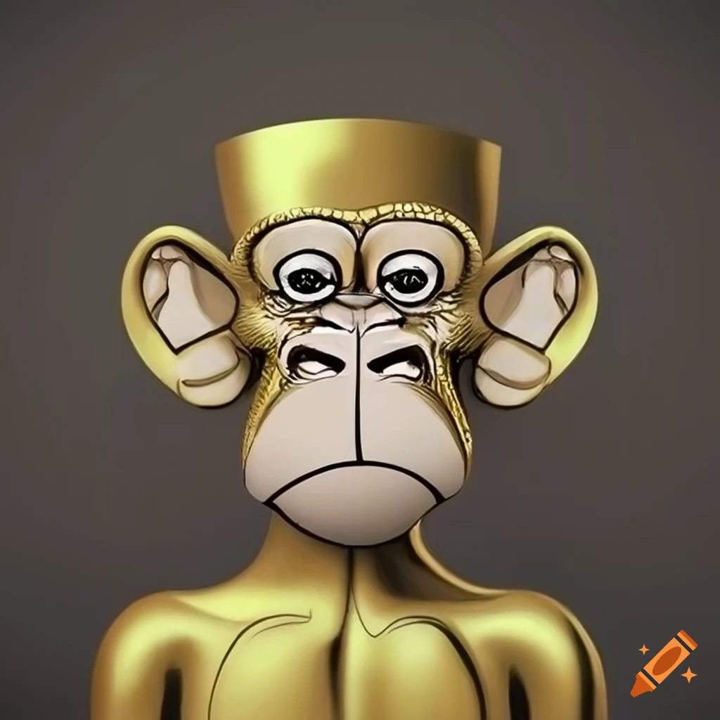 Abstract surrealist art in gold on Craiyon