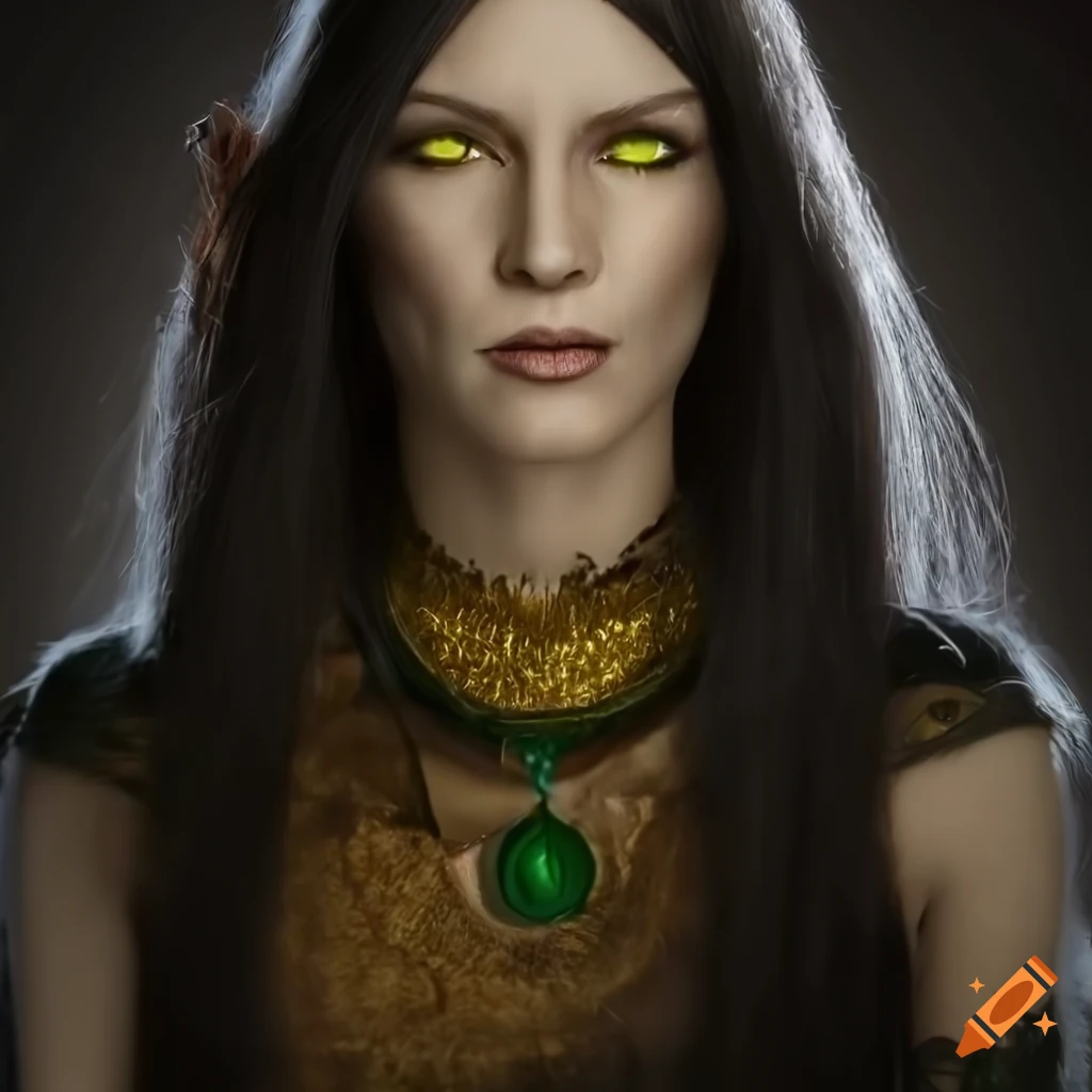 Captivating portrait of a fierce female elf