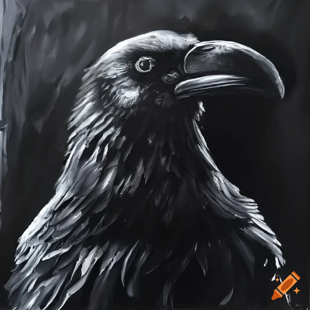 Artwork of a human raven hybrid