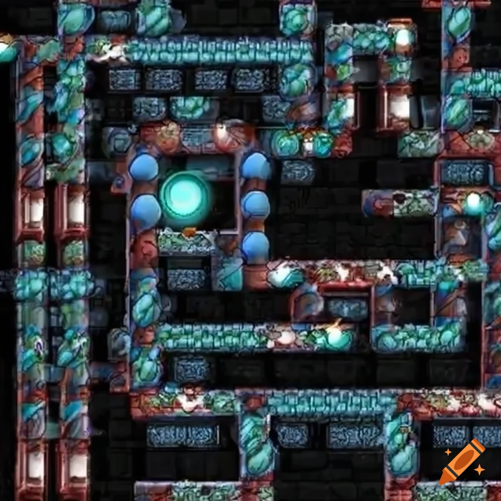 2d game layout map with bubbles