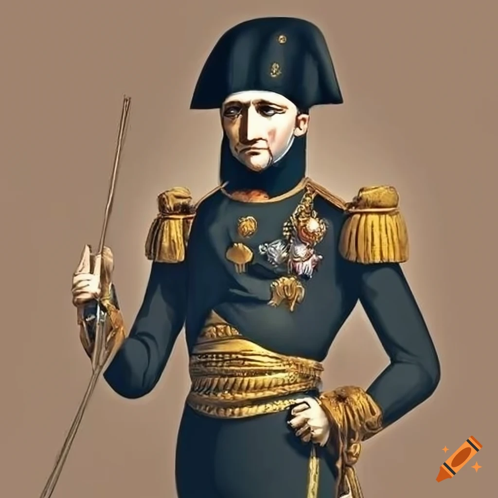 Napoleon bonaparte standing on Craiyon