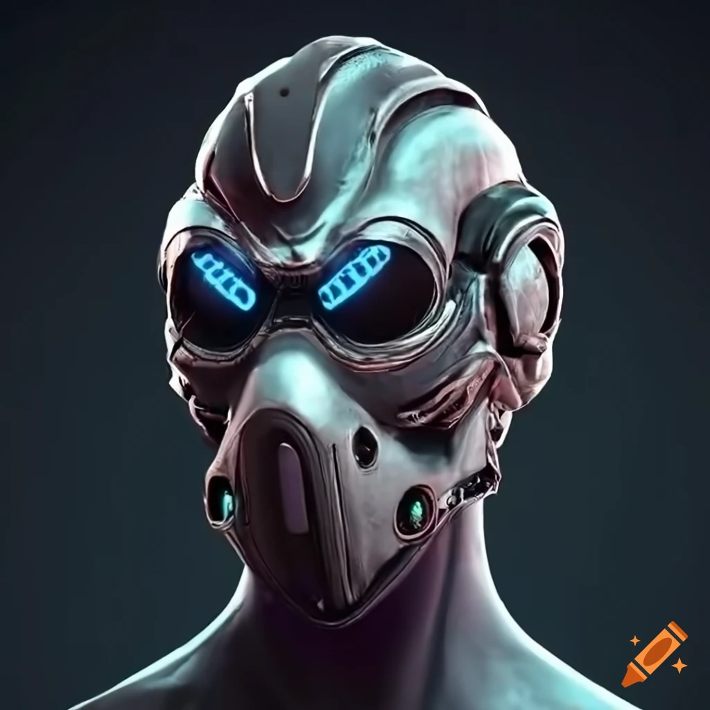 Detailed futuristic villain mask in octane rendering on Craiyon