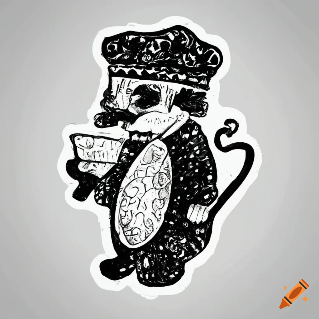Detailed cartoon character with unique style