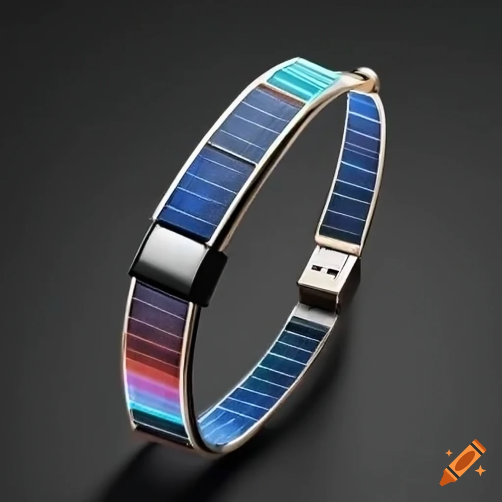 Bracelet with solar panel and usb port design