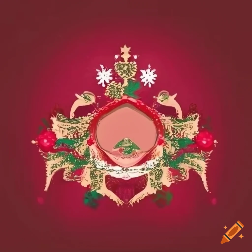 Christmas crest with delicate design on Craiyon