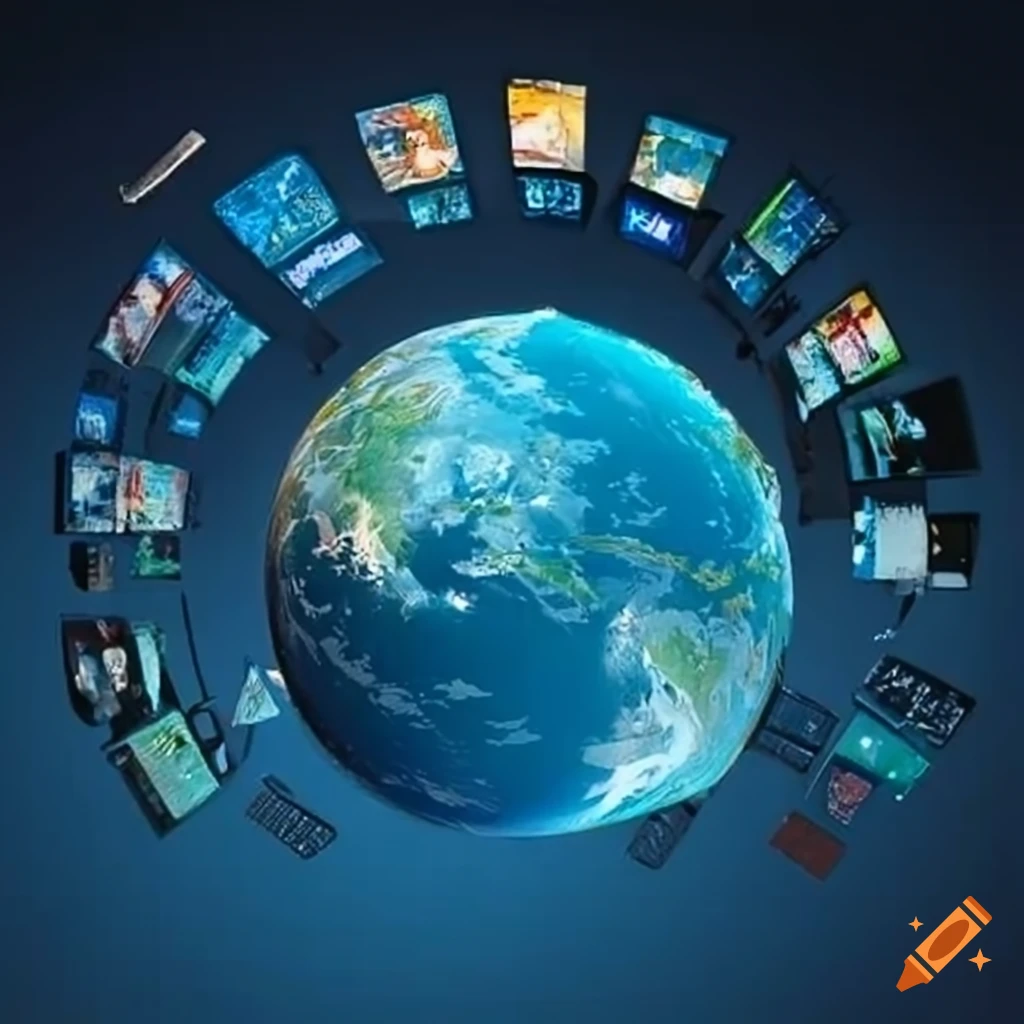 Illustration of world management concept