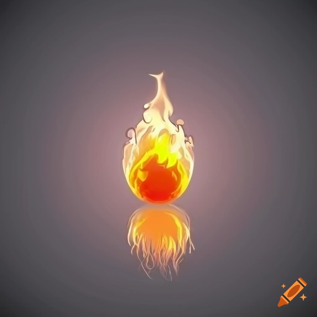 Flame behind an empty sphere icon