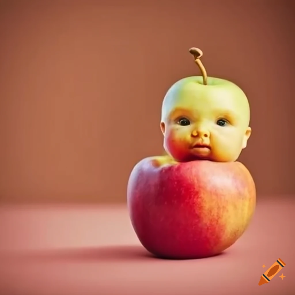 Baby's arm holding an apple