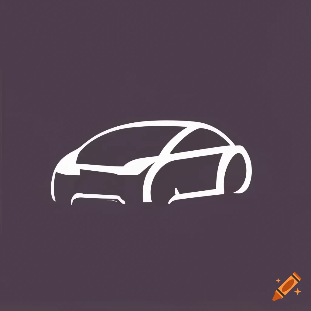 Monochrome car logo in vector image