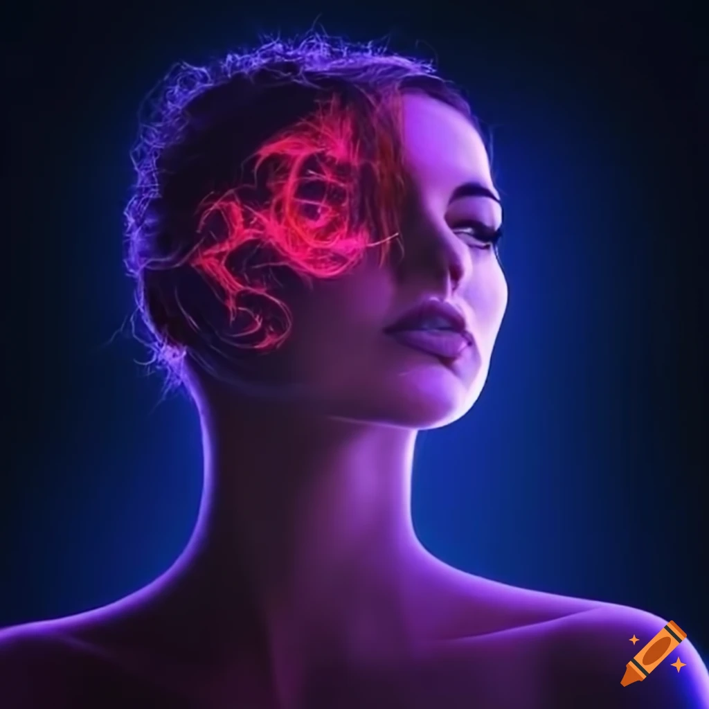 Portrait of a woman radiating energy