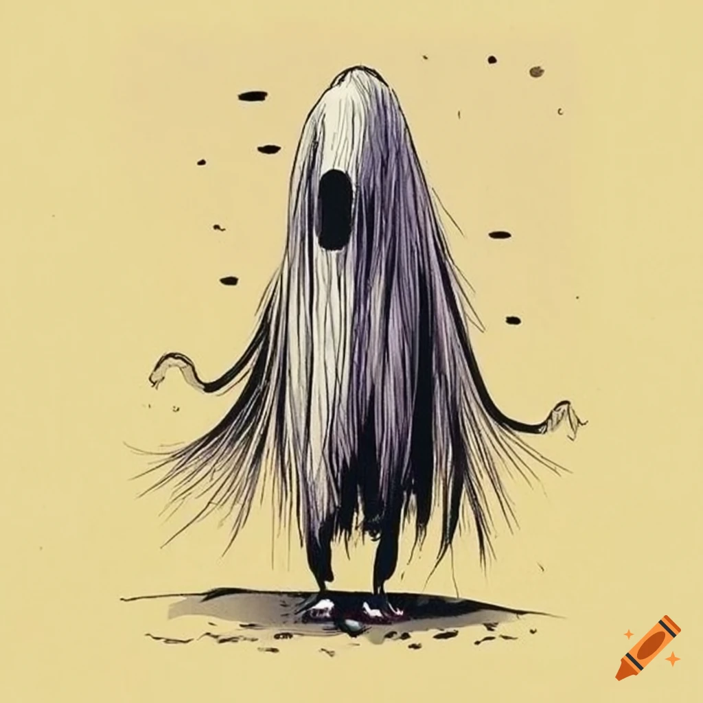 Ralph steadman's ghost illustration on Craiyon