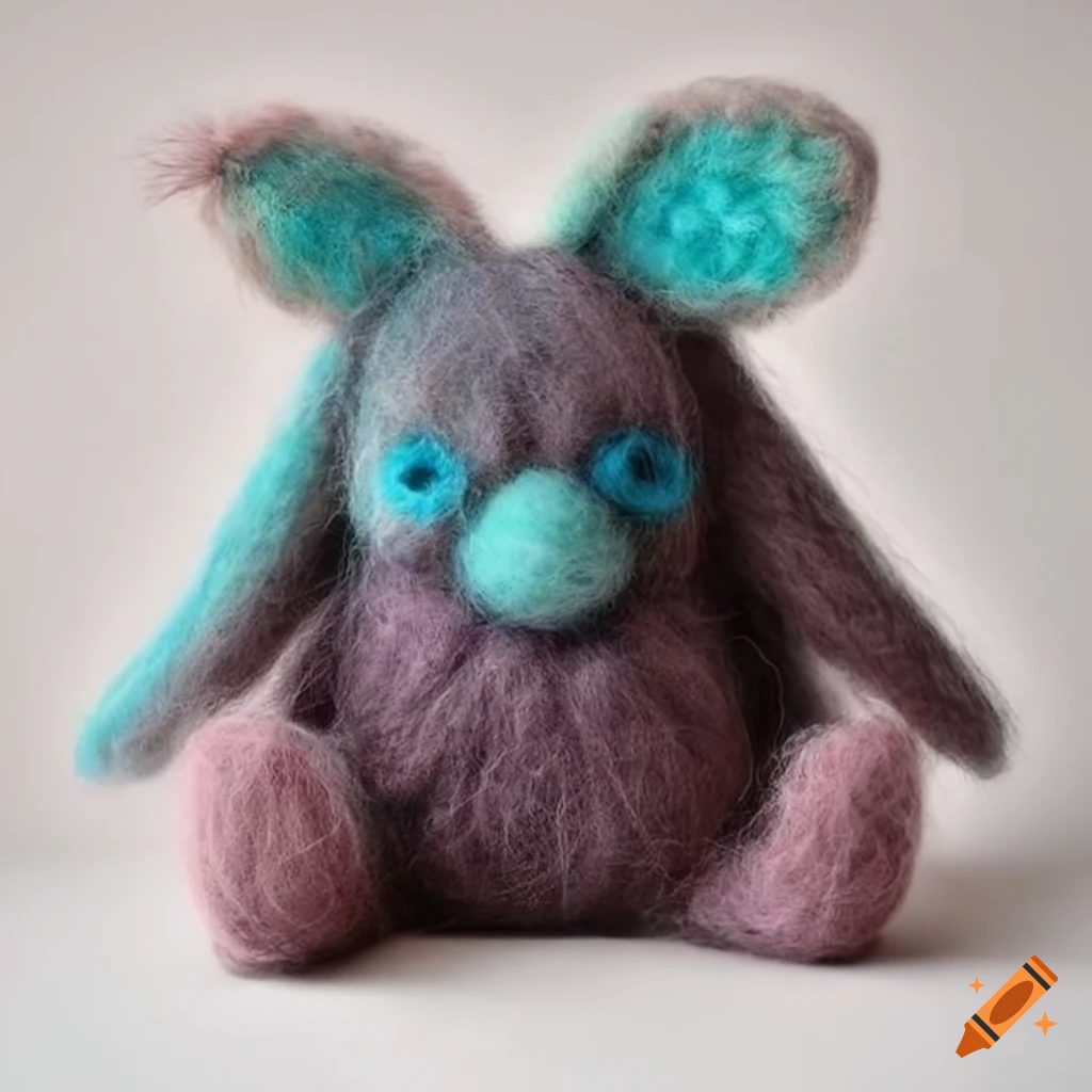 Fantasy felted wool creatures in unique clothing on Craiyon
