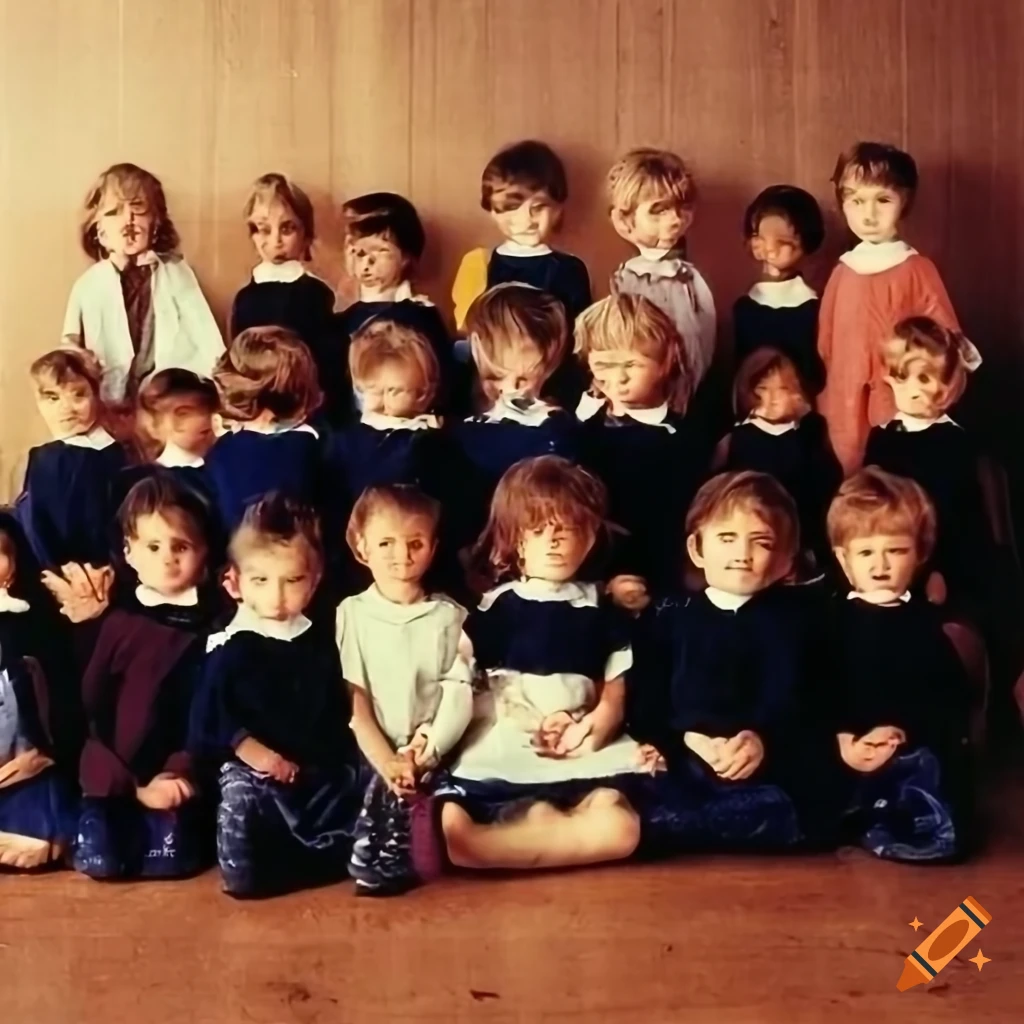 Vintage class photo from the 1980s