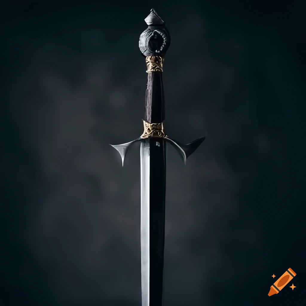 Medieval sword in an armory room