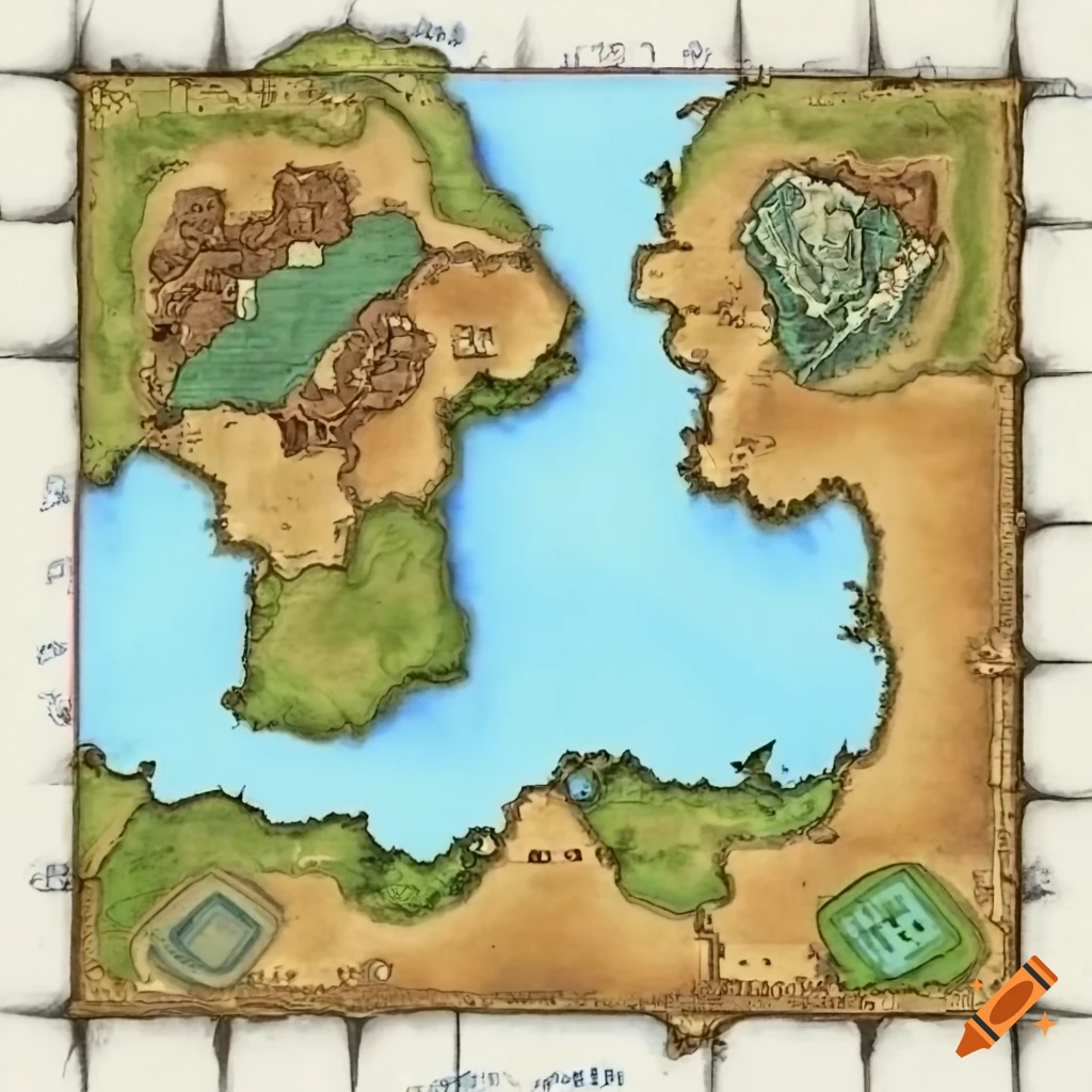 Fantasy map of a mystical land