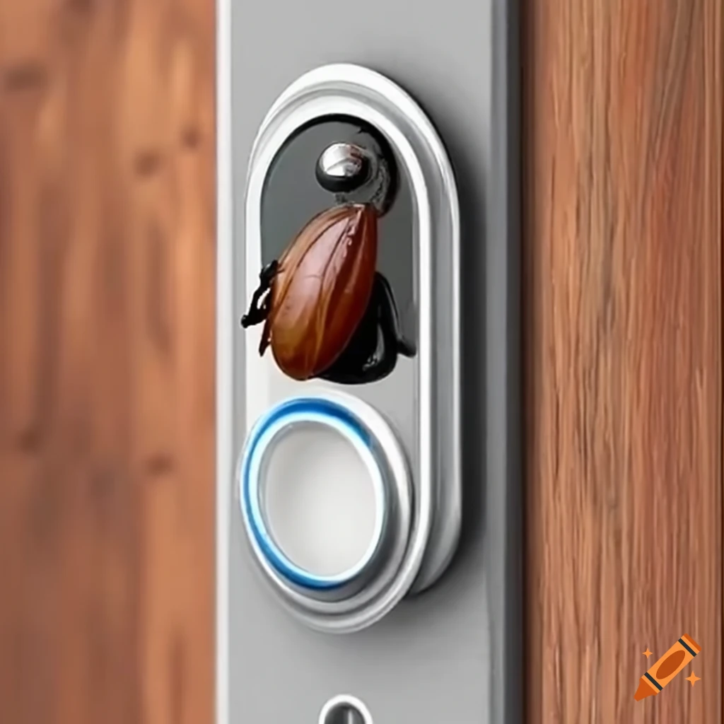 Cockroach using a doorbell on Craiyon